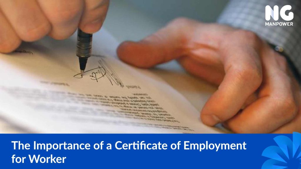 The Importance of a Certificate of Employment for Workers